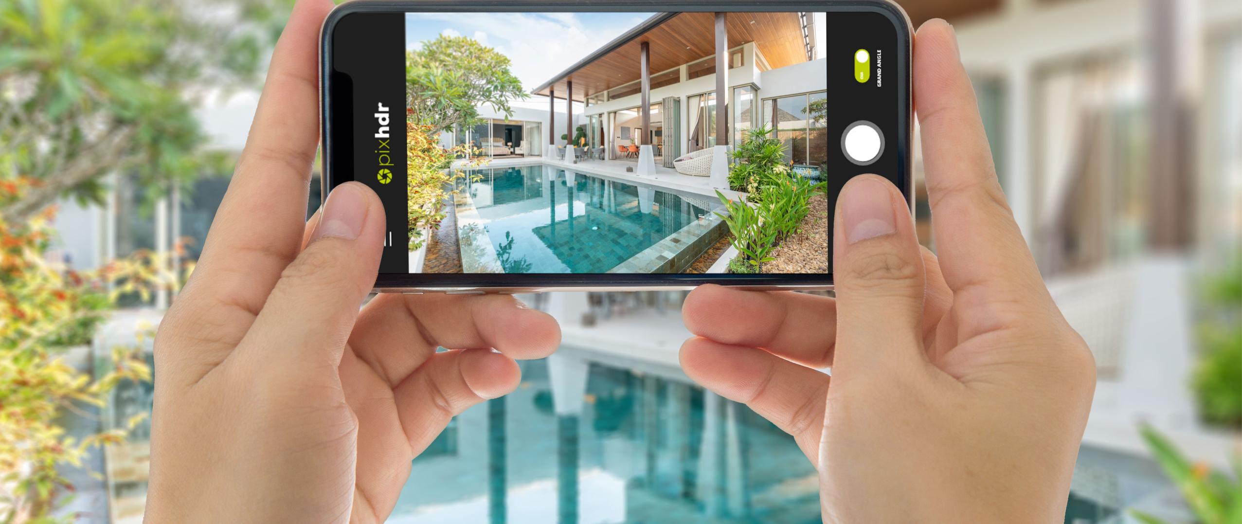 Le mode grand-angle disponible sur l'application Pix HDR